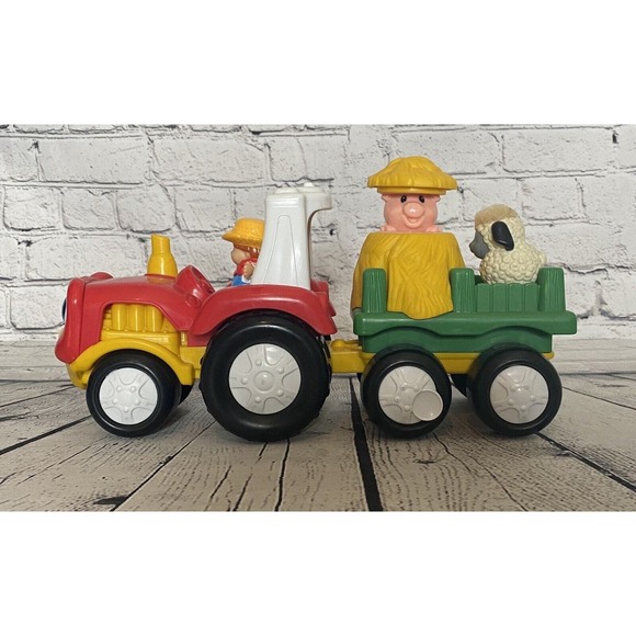Fisher-Price | Toys | Vtg Fisher Price Little People Tractor Farmer Pig ...